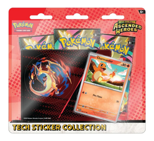 Pokemon TCG Ascended Heroes Tech Sticker Collection Charmander New ...